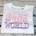 Newborn Girl's Hello World Outfit Girl's by thesimplyadorable