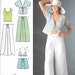 Simplicity 4192 Misses Wrap Pants Shorts Kimono Top Bra Top