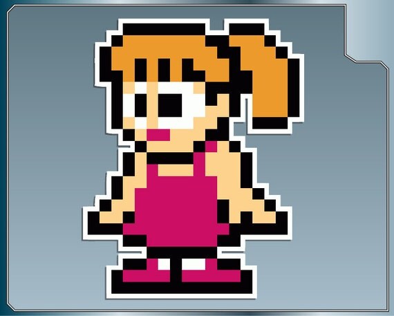 ROLL Sprite from Mega Man 8 Bit Vinyl Decal Megaman Sticker