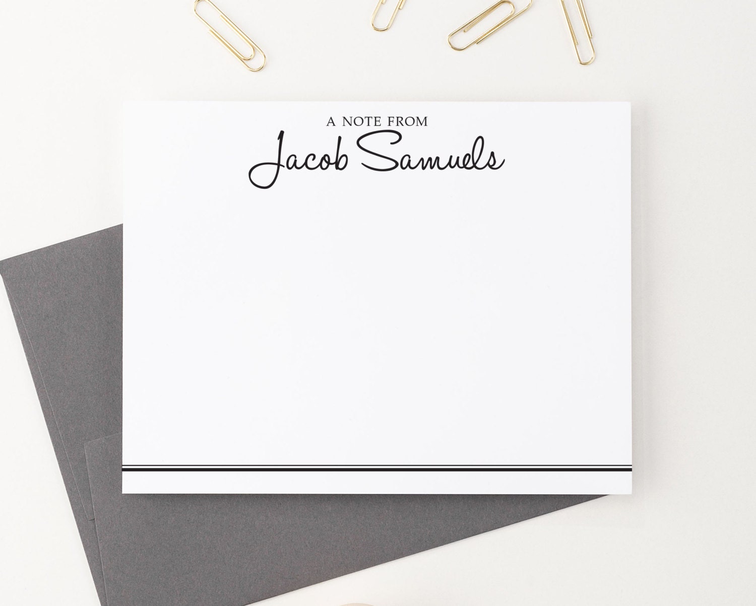 A Note From Mens Stationery Personalized Stationery