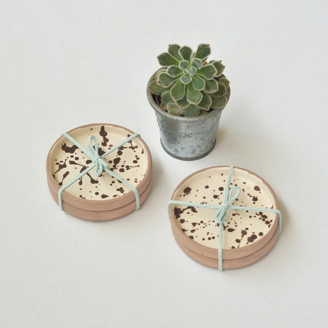 Handmade Ceramic Tile Coasters. Unique & by Tilissimo on Etsy