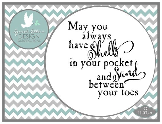 Shells in your Pocket LL034 A Beach Ocean SVG Cutting File