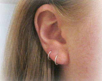 18 Gauge 16 Gauge 14 Gauge Hoop Earrings For Men Medium Hoop