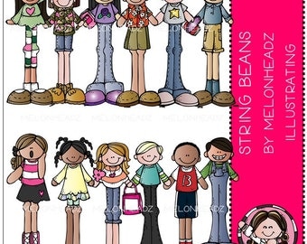 Days of the Week clip art Kidlettes by MelonheadzClipArt on Etsy