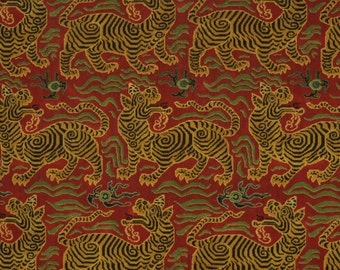 SCALAMANDRE CHINOISERIE Pagoda Toile Fabric 10 by elegantfabrics1