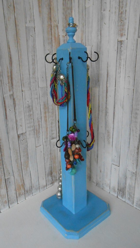 Jewelry Display Stand 22 Inch Tall Wood Jewelry Stand