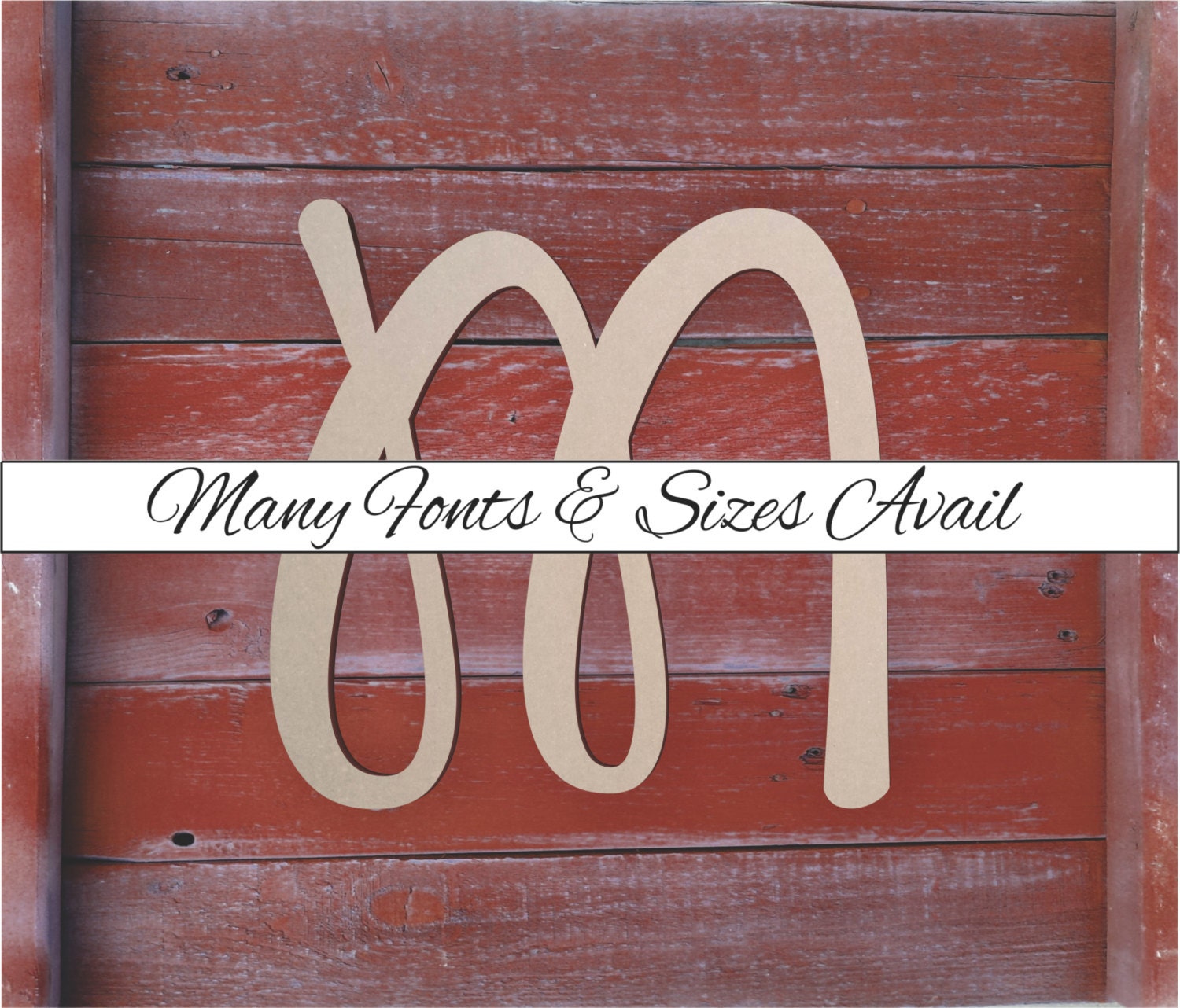 Large Wooden Letters M Unfinished Unpainted