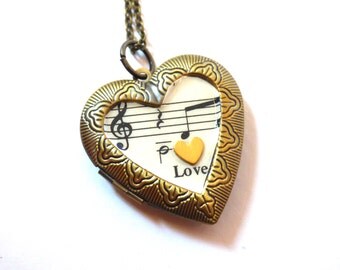 Musical locket | Etsy