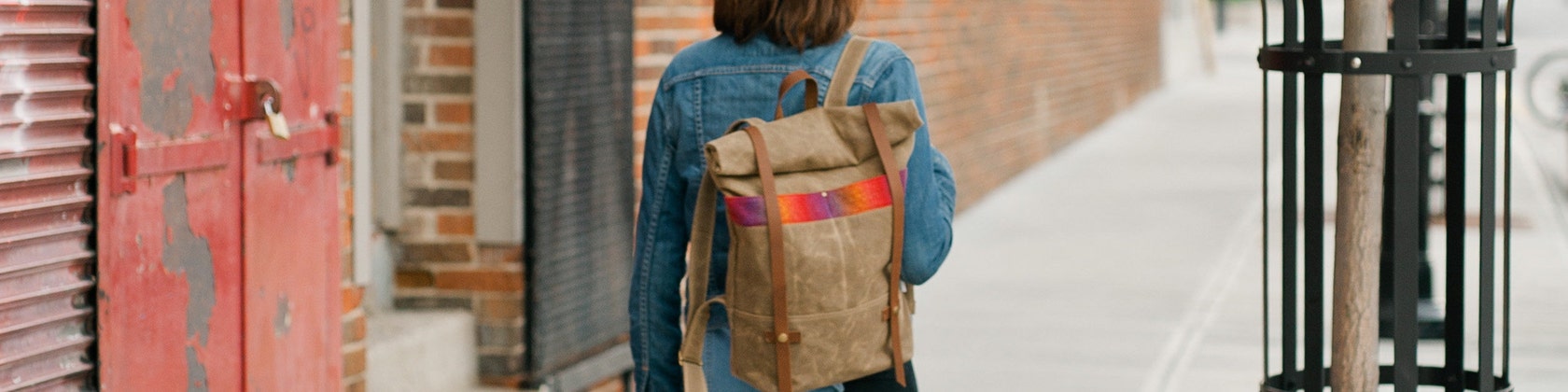 Waxed Canvas Pendleton® Wool and Leather Bags by WesternBoundGoods