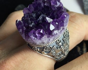 natural crystal ring crystal quartz ring natural stone