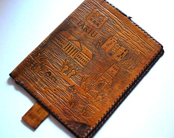 Unique leather book cover related items | Etsy