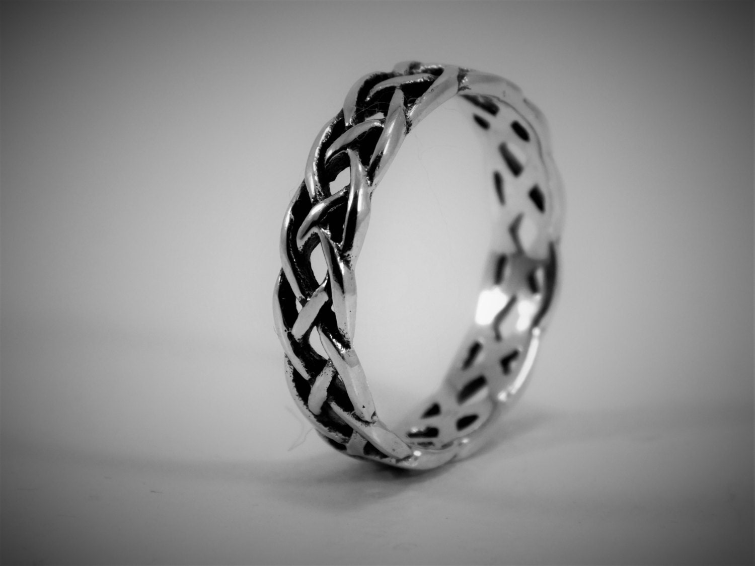 Sterling Silver Endless Celtic Weave Ring / Celtic Weave Ring
