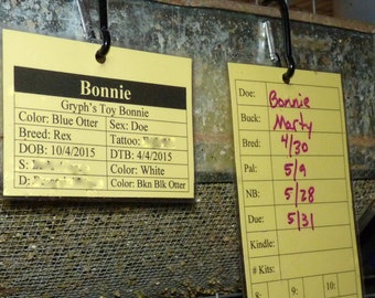 Animal cage tag | Etsy