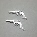20 pcs of Antique Silver Mini Pistol Gun Charms revolver charm