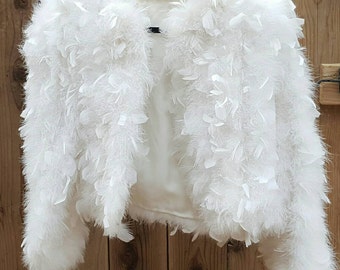 Feather jacket | Etsy