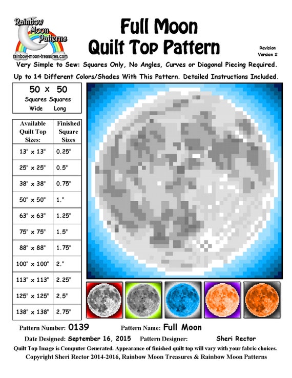 0139 Full Moon Quilt Pattern