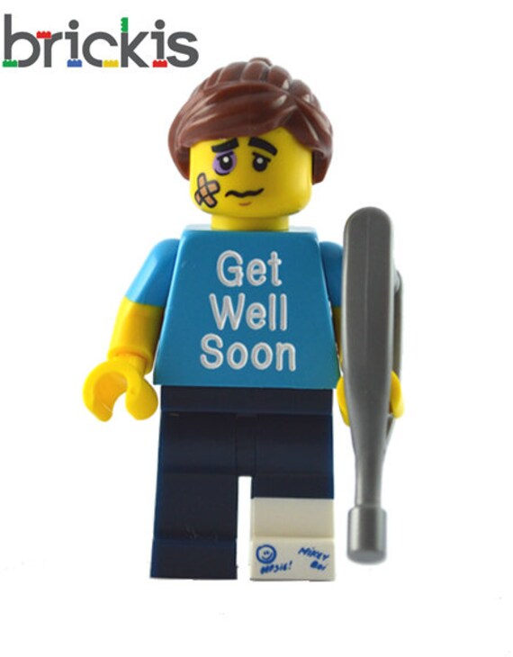 LEGO® Minifigure Get well soon custom personalised engraved