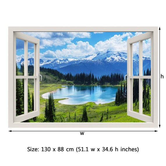 Window Frame Mural Cool water of the Lake Huge by RoyalWallSkins