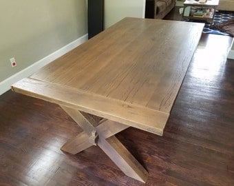 Farmhouse Trestle Table Legs X-Frame Table Legs Wood Table