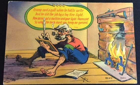 Vintage Humorous Postcard 1940s Funny Vintage Postcard WMW