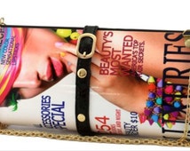 Unique magazine clutch related items | Etsy