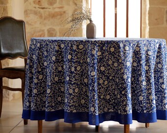 Blue tablecloth | Etsy