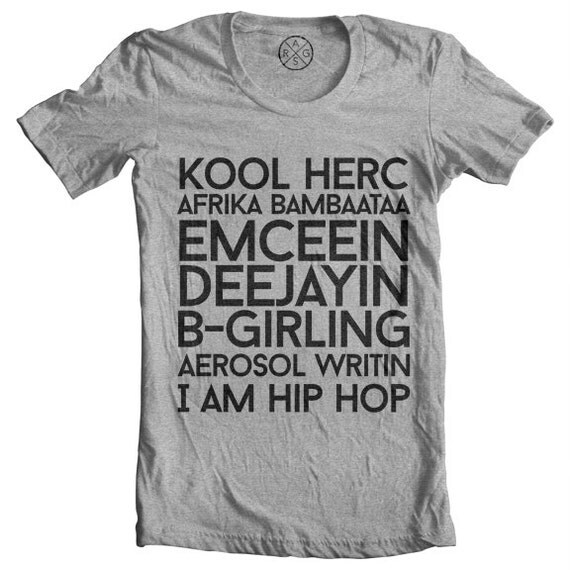 I am Hip Hop t-shirt hip-hop graphic tees hip hop by RagsNRoyal