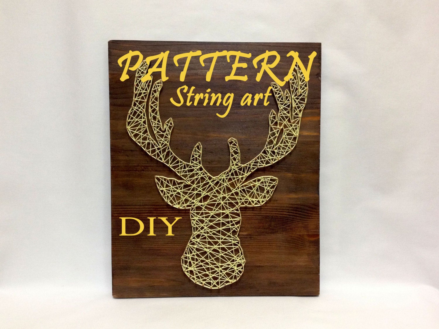 DIY String Art Pattern Moose Elk Pattern and Instructions