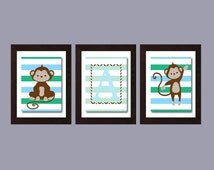 Popular items for monkey wall art on Etsy