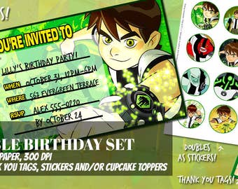 Ben10 invitation | Etsy