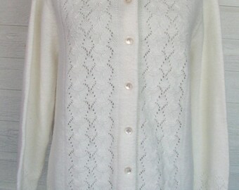 Pointelle cardigan | Etsy