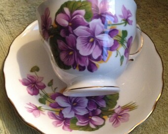 Violet tea cup | Etsy