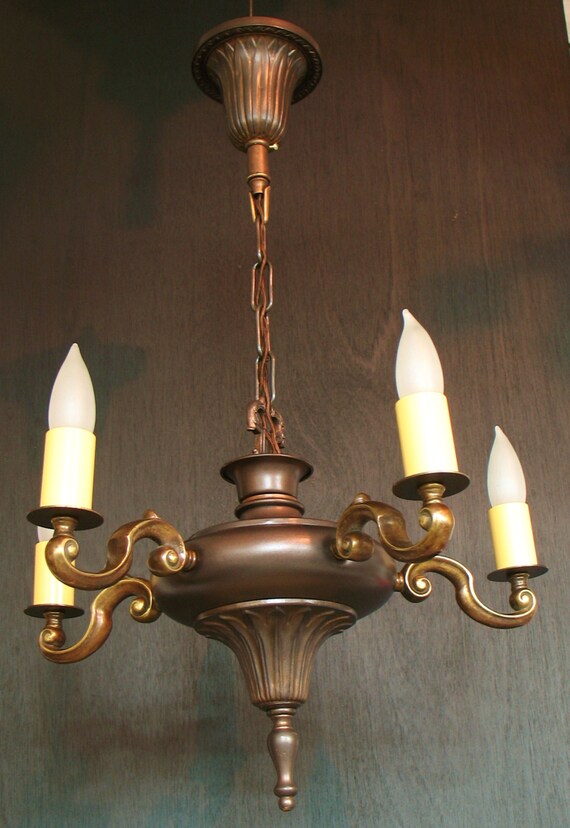 Antique Lighting: Early 1900s Five Light Candle Style
