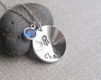 Items similar to Personalized Necklace - Hand Stamped Sterling Silver ...