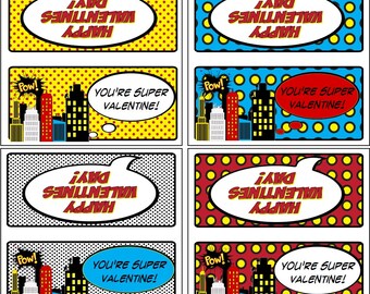 Superhero valentine | Etsy