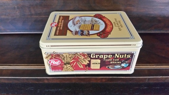 Grape nuts tin vintage cereal tin Post Grape Nuts