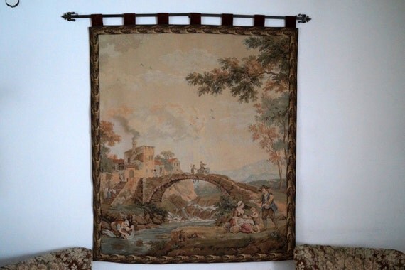Tapestry Rare Rosel Erzeugnisse German Antique Authentic