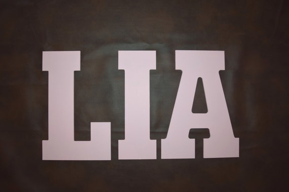 Pink Nursery Letters Personalized Name LIA Wall Hanging