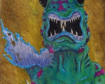 Merman Creature Art Print