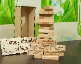 Personalisierte jenga | Etsy