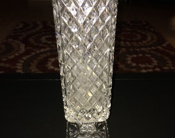 Square crystal vase | Etsy