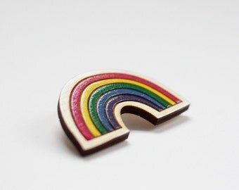 Rainbow brooch | Etsy