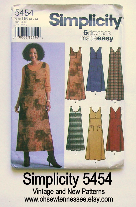 Items similar to Misses' Dresses and Jumpers - Simplicity 5454 - Uncut ...