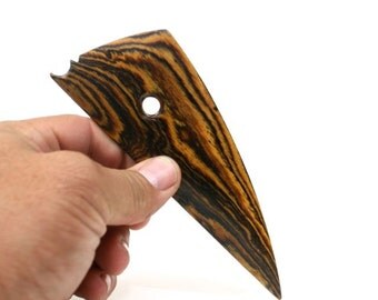 Bocote Triangular Pottery Rib, Platter Rib, Footing Detailer