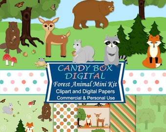 Woodland clip art | Etsy