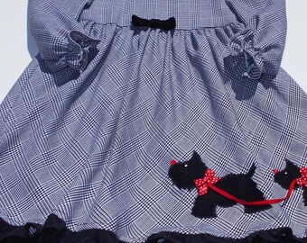 Scottie dog applique | Etsy