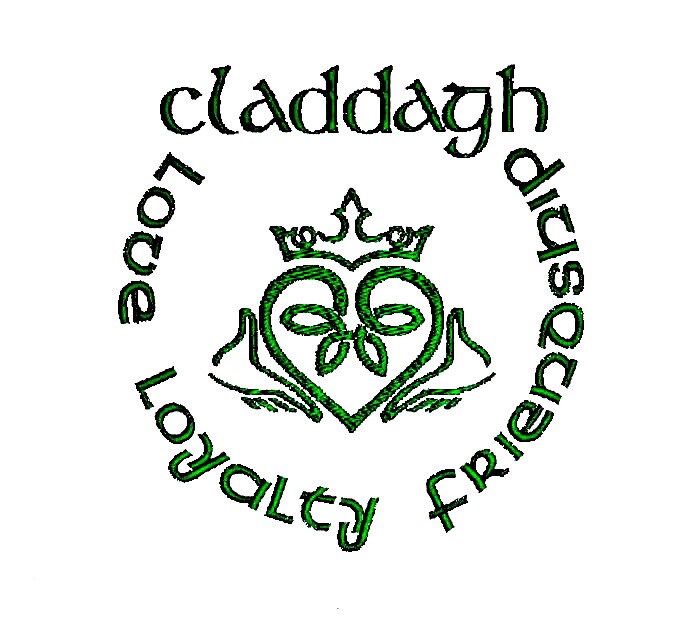Irish Claddagh Ring Embroidery Design