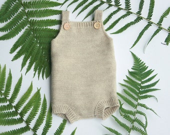 Knit baby romper | Etsy