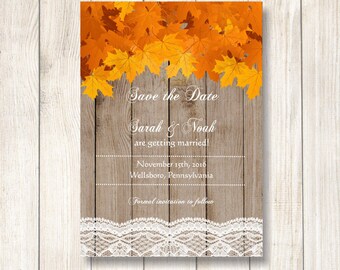 Autumn save the date | Etsy