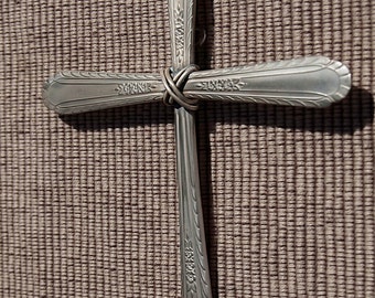 Items similar to Custom Silverware Cross, PERSONALIZE ME on Etsy